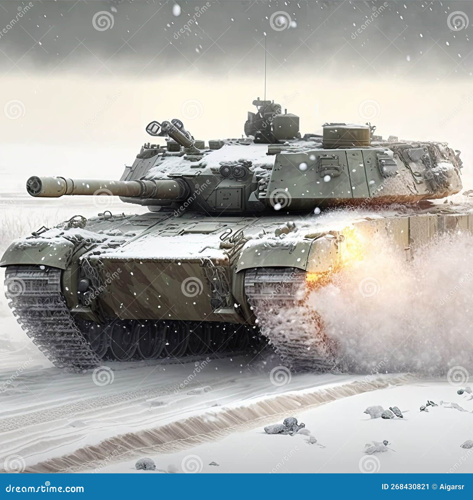 Modern Main Battle Tank Created with Generative AI Stock Illustration ...