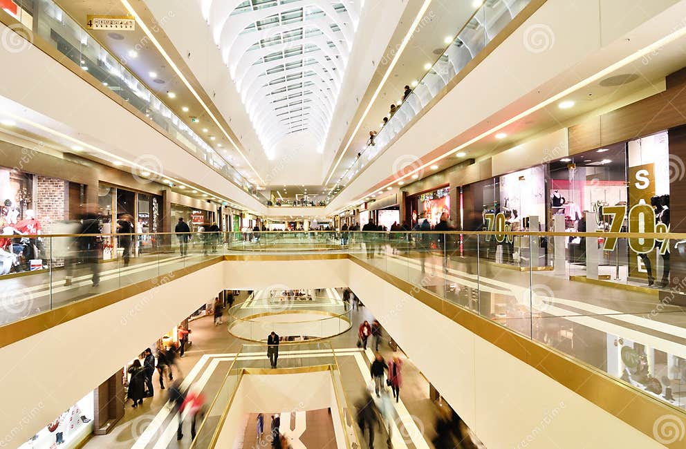 Modern mall stock image. Image of people, customer, commercial - 17877547