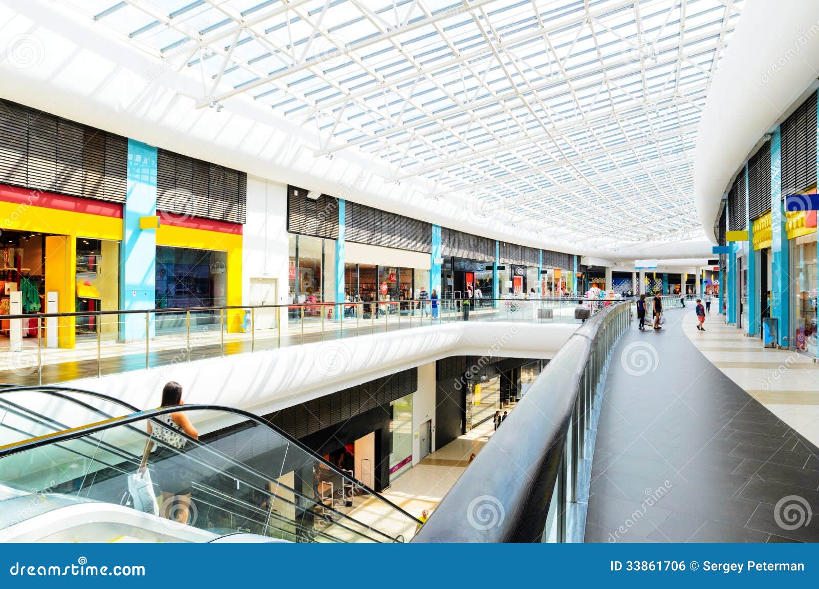 Modern mall stock photo. Image of center, commerce, passage - 33861706