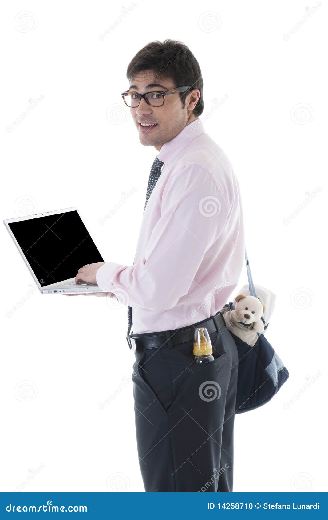 Modern man stock photo. Image of family, father, holding - 14258710