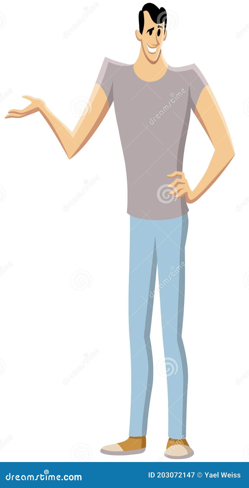 Modern man presenting stock vector. Illustration of businessman - 203072147
