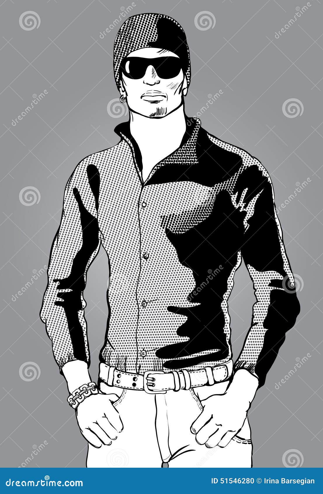 Modern Man. Sketch.vector Illustration Stock Vector - Illustration of ...
