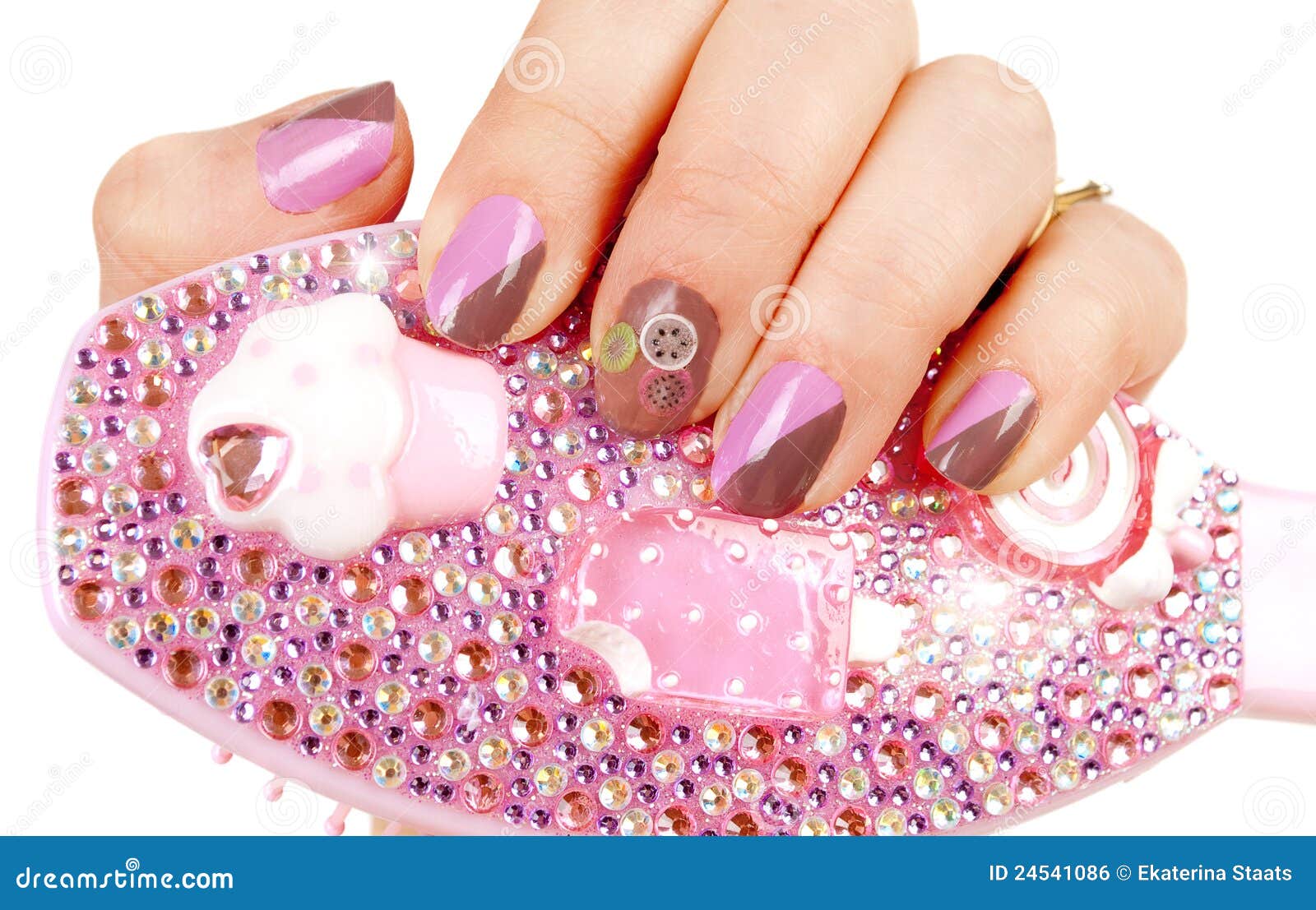 Modern Manicure and Glamour Comb. Stock Photo - Image of white ...
