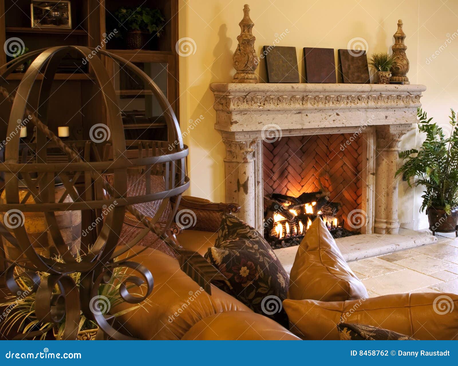 Modern Mansion Living Room stock photo. Image of deluxe - 8458762