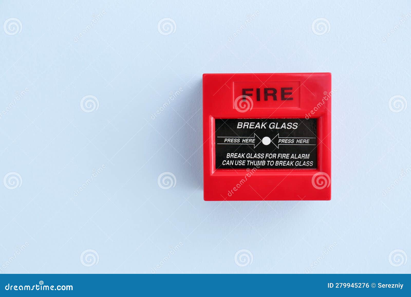 Modern Manual Call Point of Fire Alarm System on Color Wall Stock Photo ...