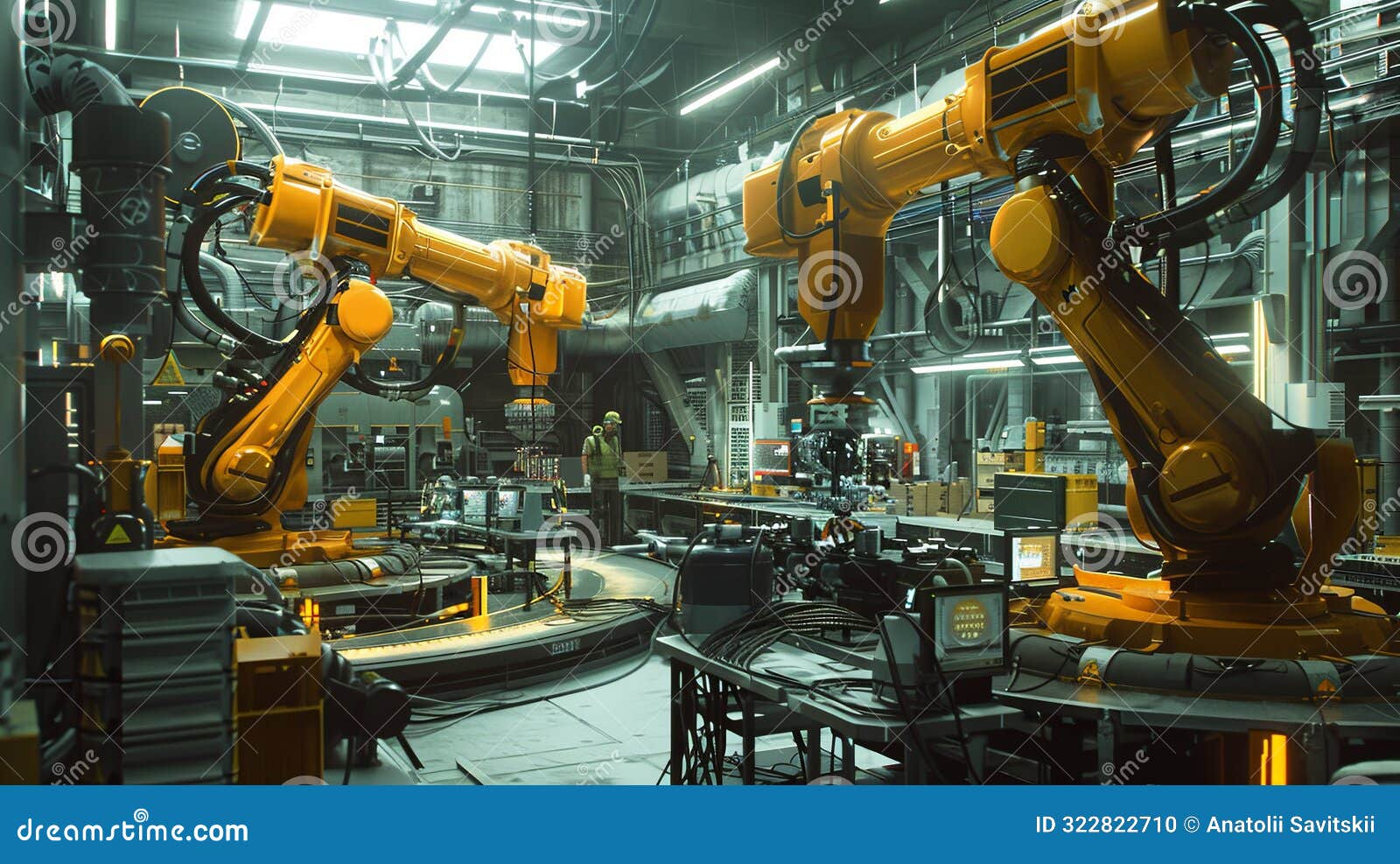 A Modern Manufacturing Facility with Robotic Arms and Automated Systems ... A Modern Manufacturing Facility with Robotic Arms and Automated Systems ...