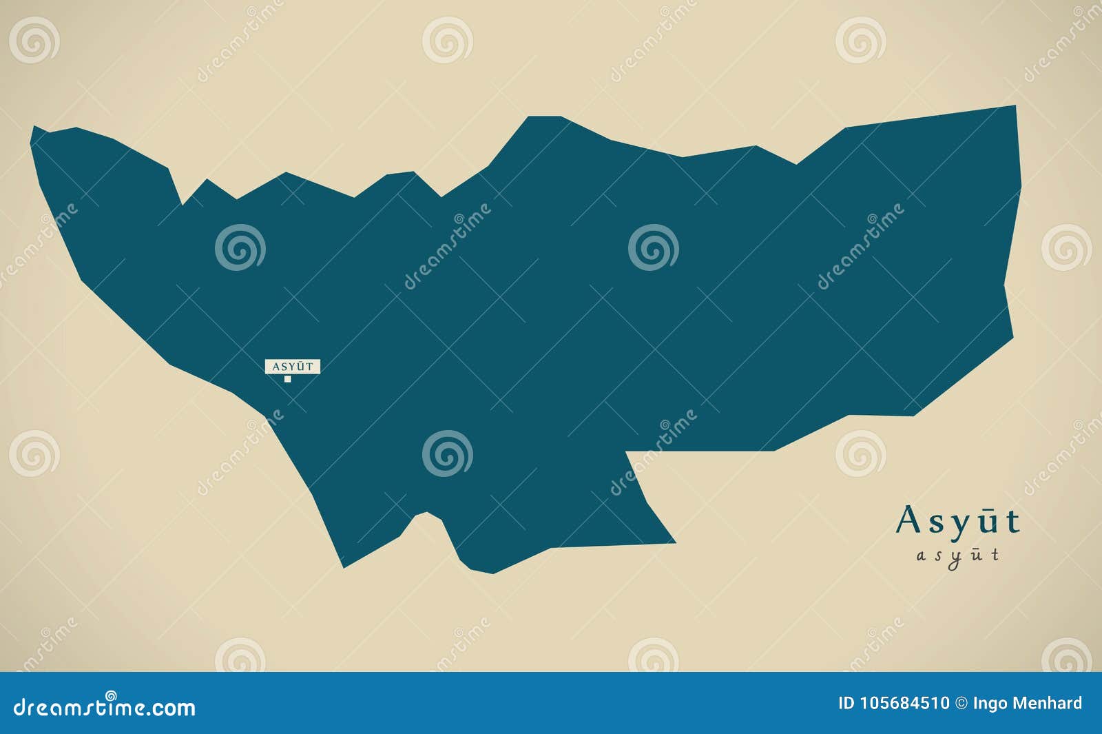 Modern Map - Asyut EG stock illustration. Illustration of mapping ...