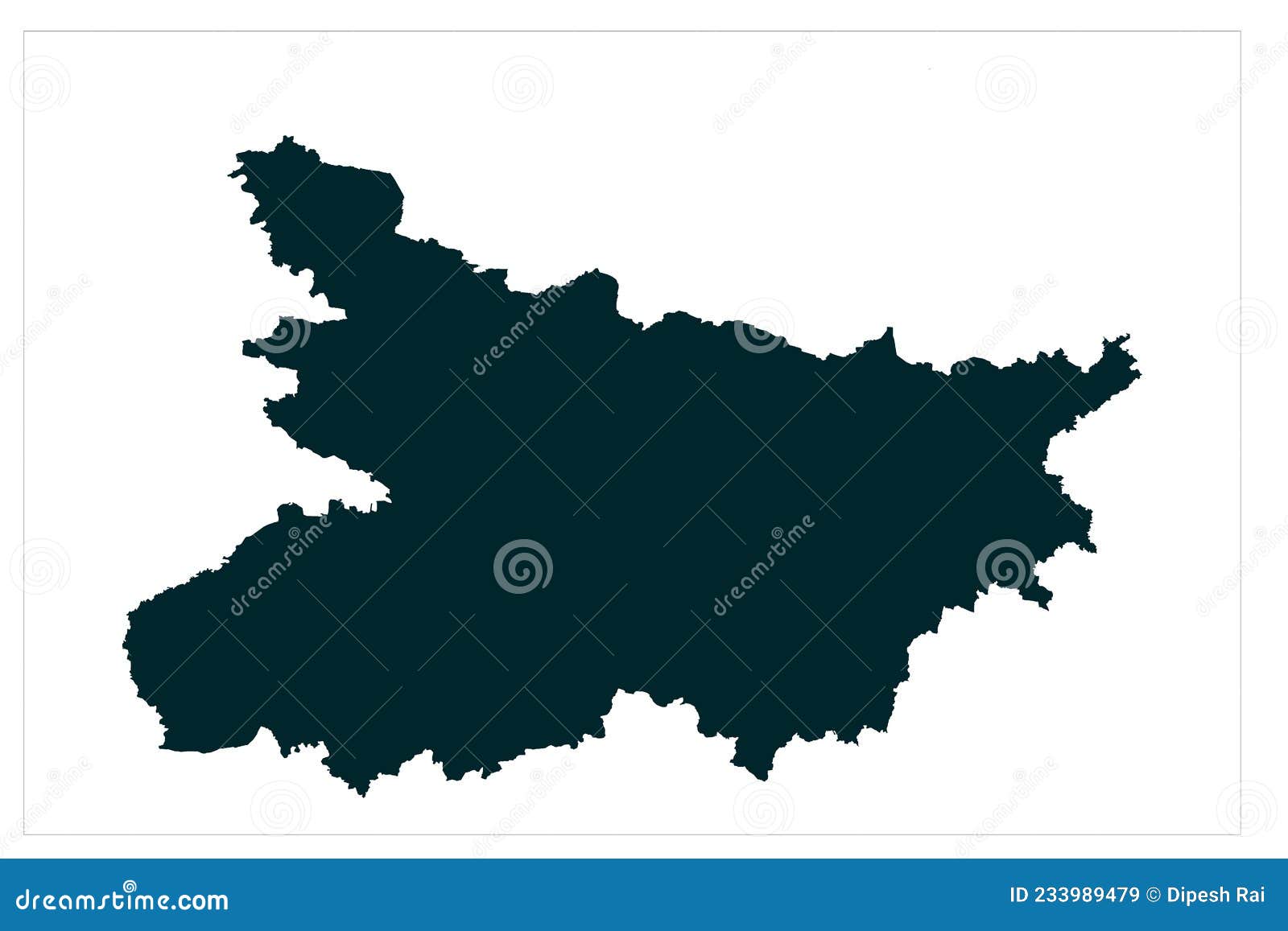 Modern Map - Beautiful Vector Illustration of Bihar State of India ...