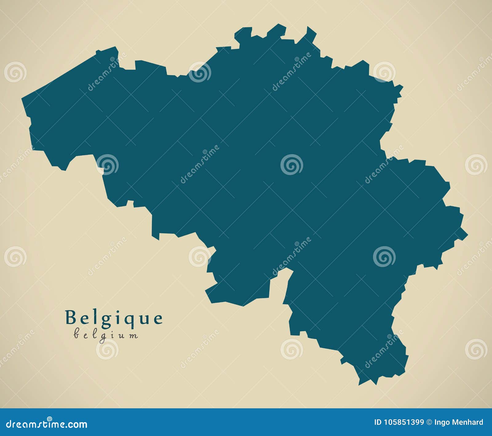 Modern Map - Belgium BE stock illustration. Illustration of country ...