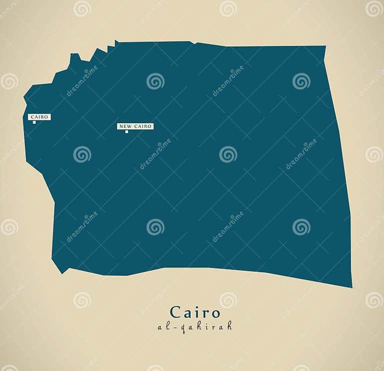 Modern Map - Cairo EG stock illustration. Illustration of making ...