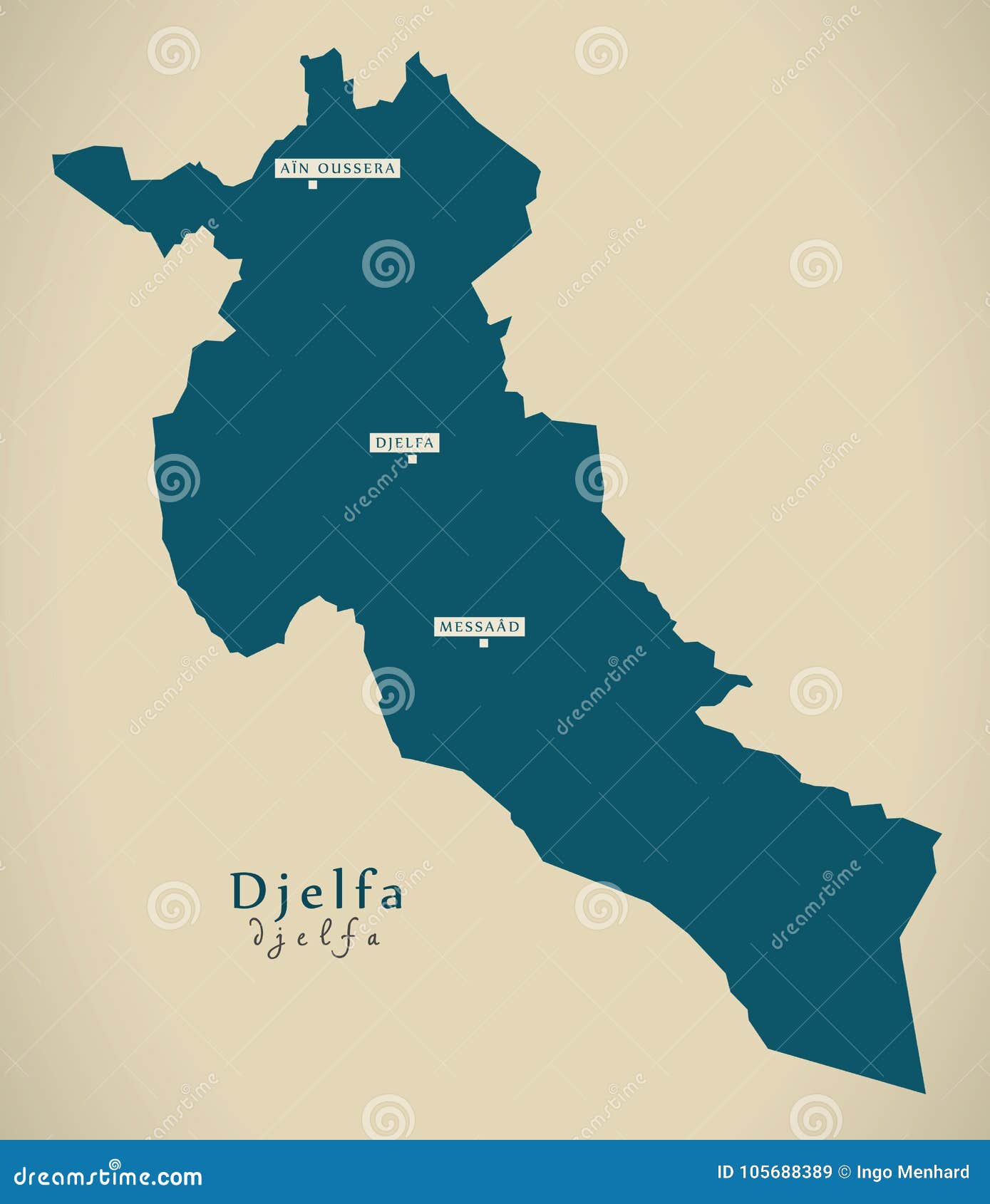 Modern Map - Djelfa DZ stock illustration. Illustration of design ...