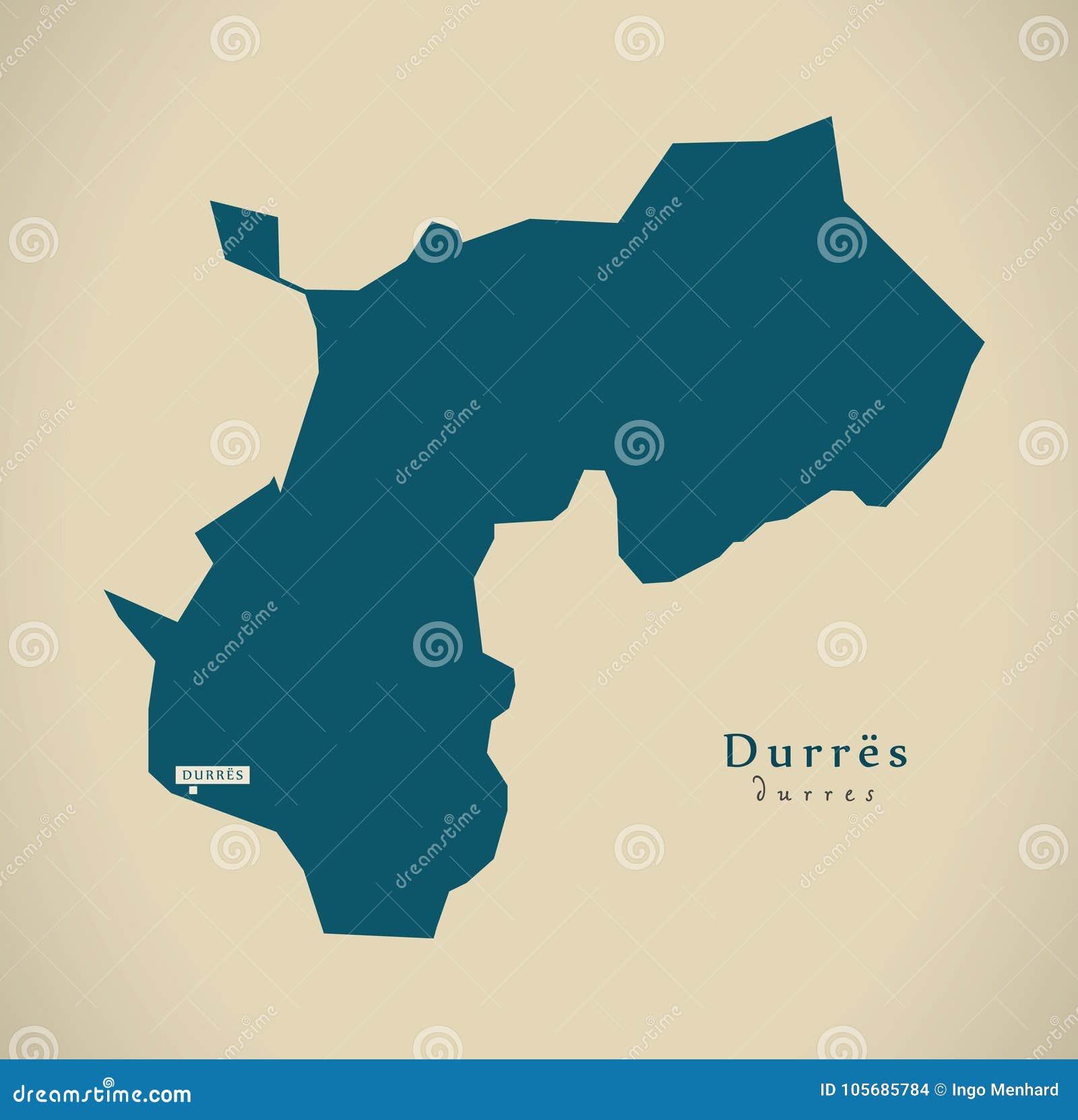 Modern Map - Durres AL stock illustration. Illustration of federal ...