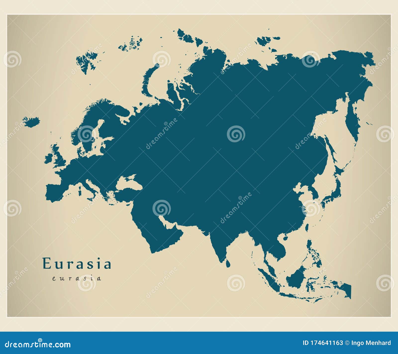 Modern Map - Eurasia Map Complete Vector Stock Vector - Illustration of ...
