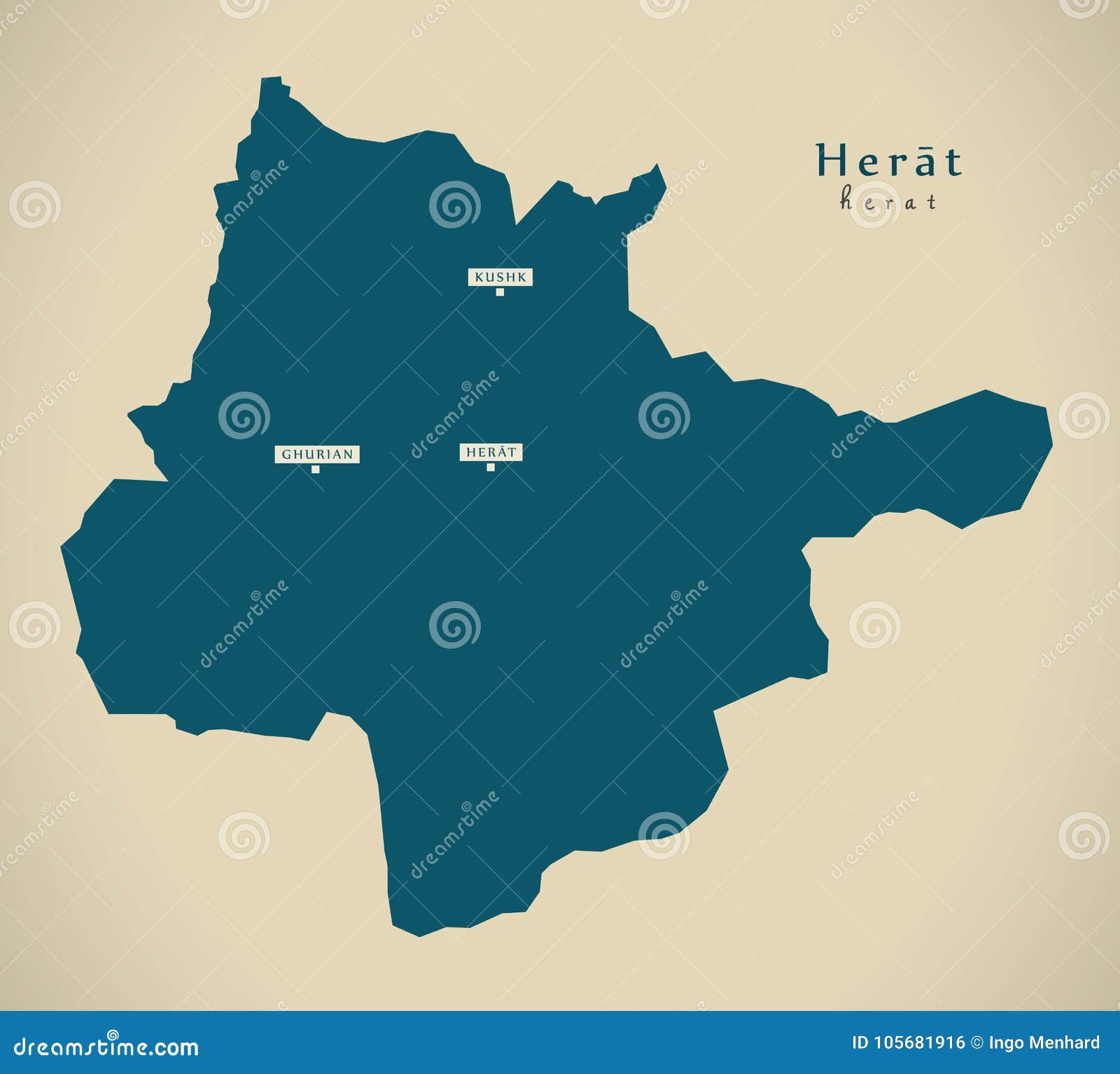 Modern Map - Herat AF stock illustration. Illustration of departments - 105681916