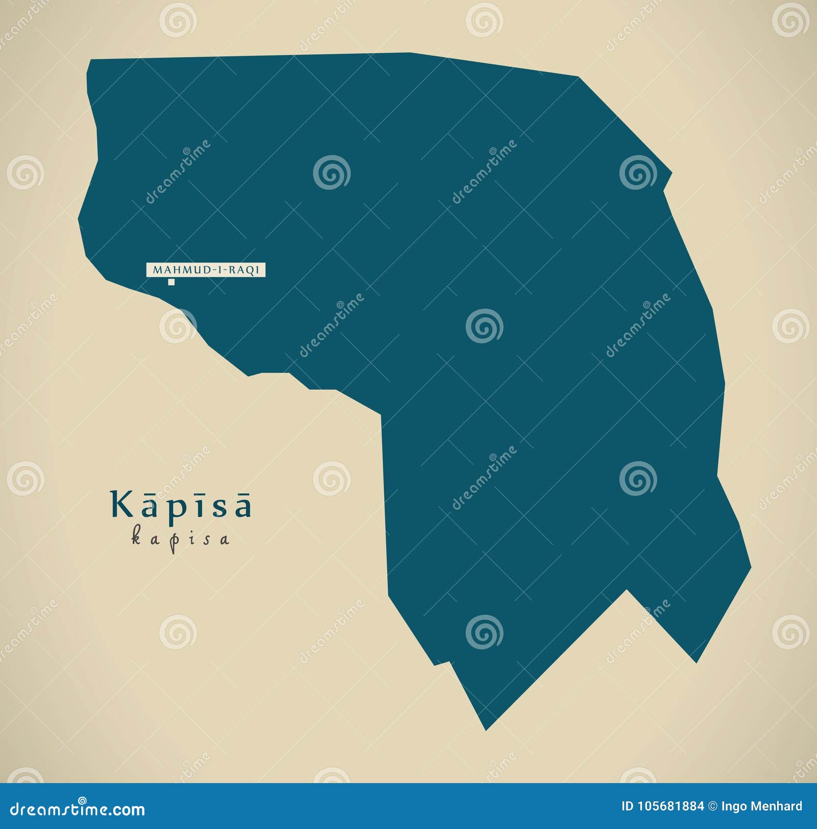 Modern Map - Kapisa AF stock illustration. Illustration of modern ...