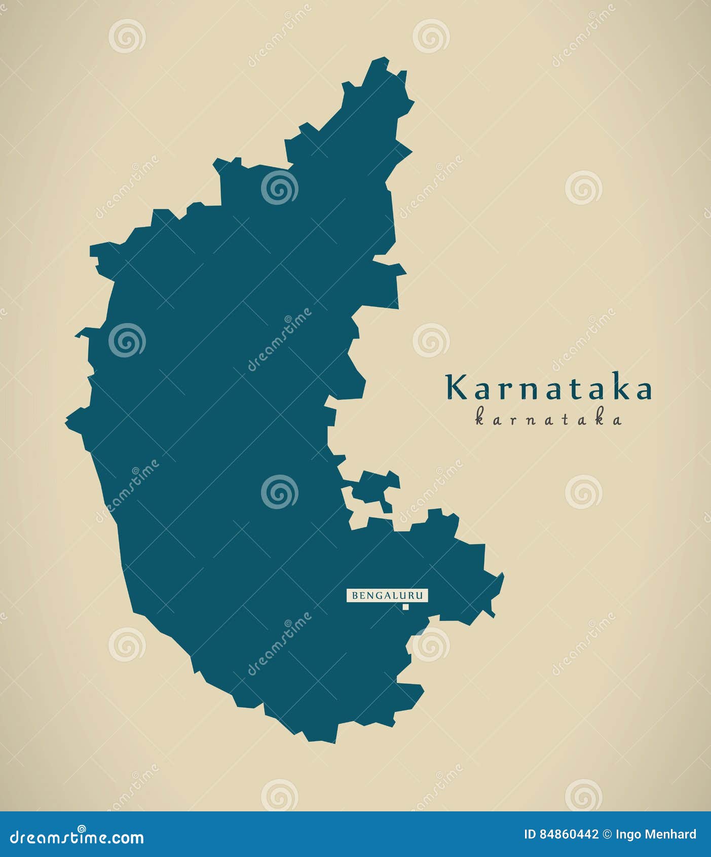 Illustration Of Karnataka Rajyotsava Greetings With State Map And ...
