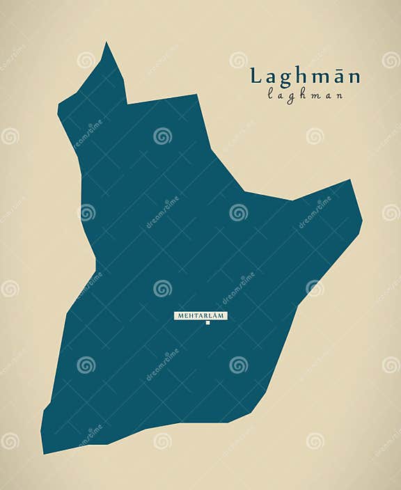 Modern Map - Laghman AF stock illustration. Illustration of shape ...