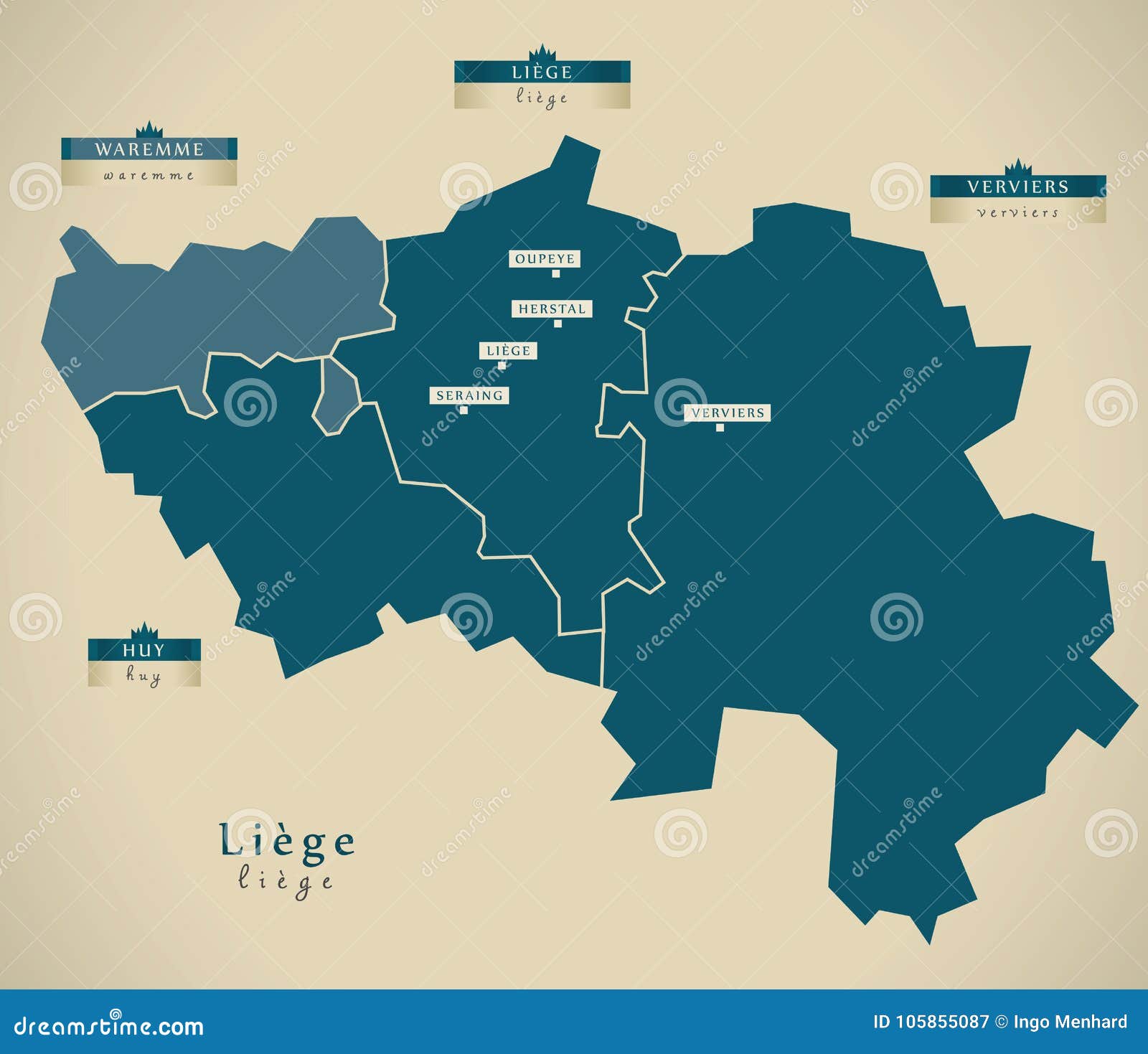 Liege Silhouette Skyline. Belgium - Liege Vector City, Belgian Linear ...