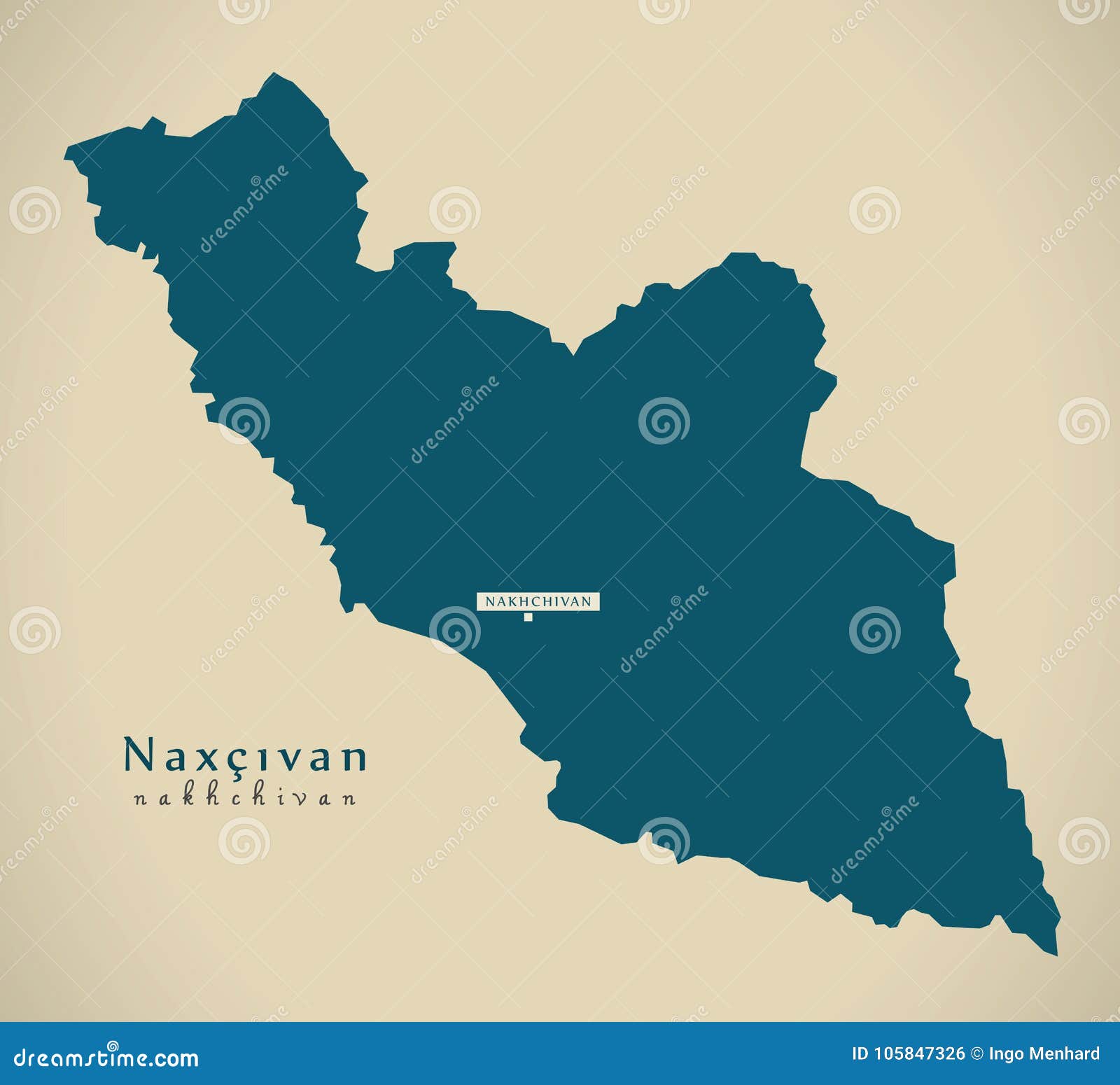 Modern Map - Nakhchivan AZ stock illustration. Illustration of ...