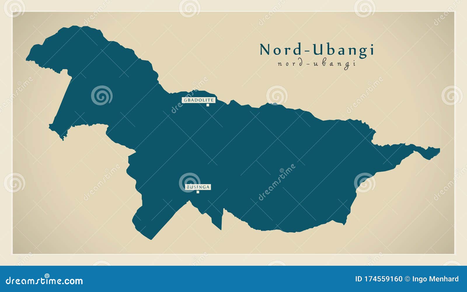 Modern Map - Nord-Ubangi Province Map of DR Congo Stock Vector ...