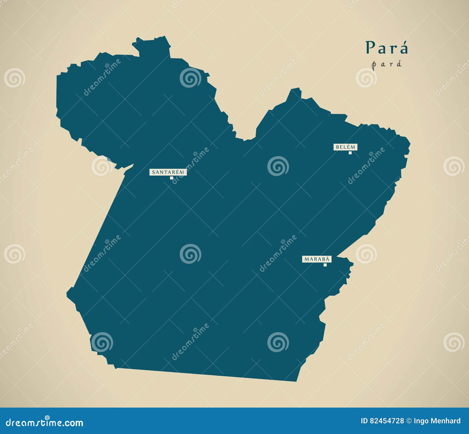 Modern Map - Para BR Brazil Stock Illustration - Illustration of shape ...