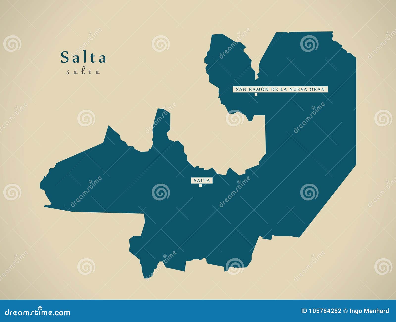 Modern Map - Salta AR stock illustration. Illustration of cities ...