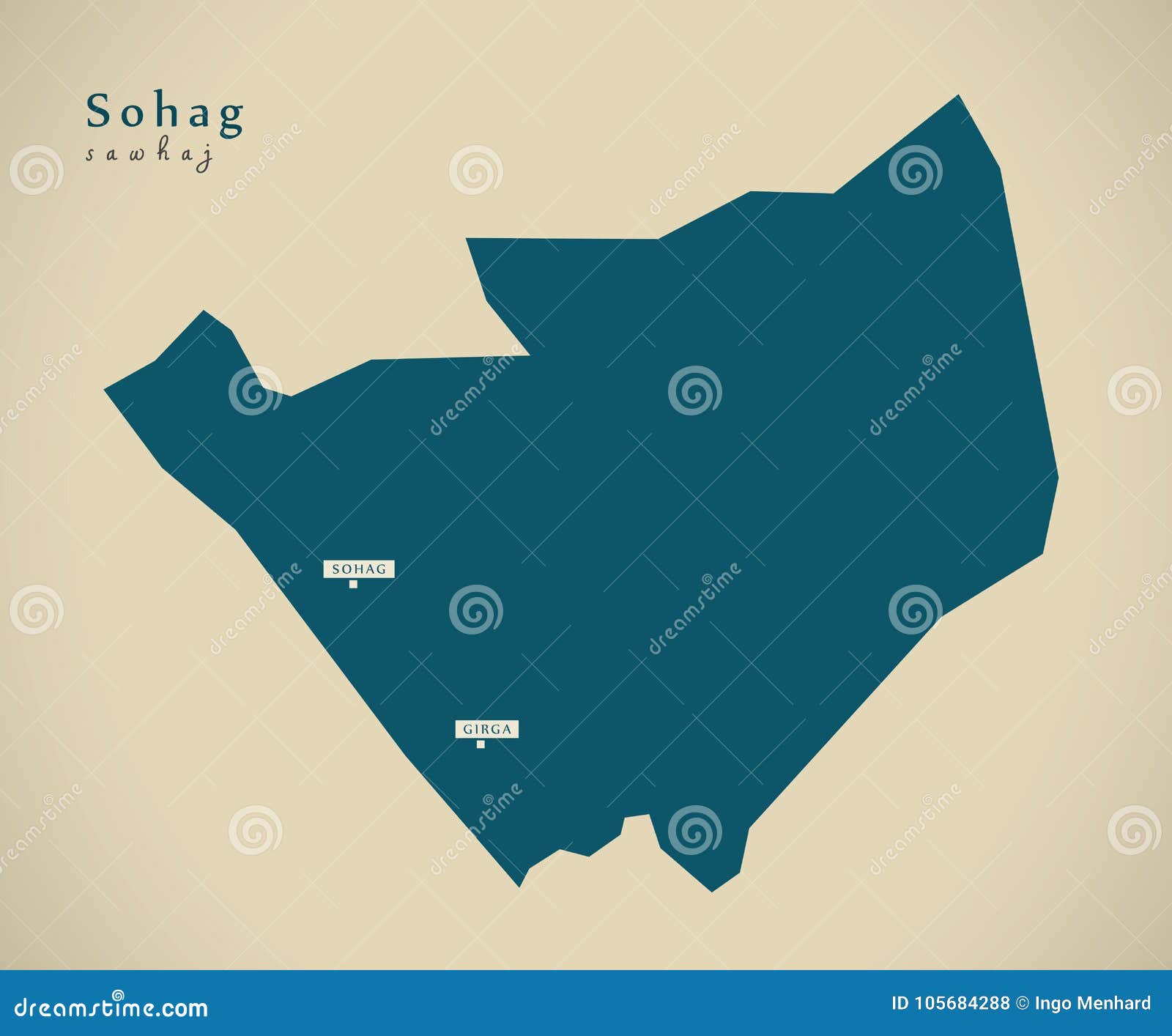 Modern Map - Sohag EG stock illustration. Illustration of abstract ...