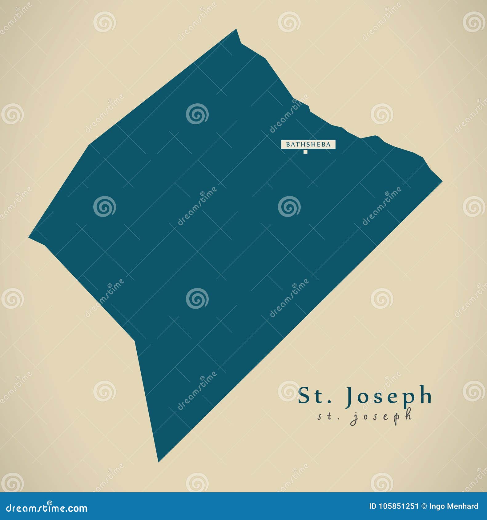 Modern Map - St. Joseph BB stock illustration. Illustration of regional ...