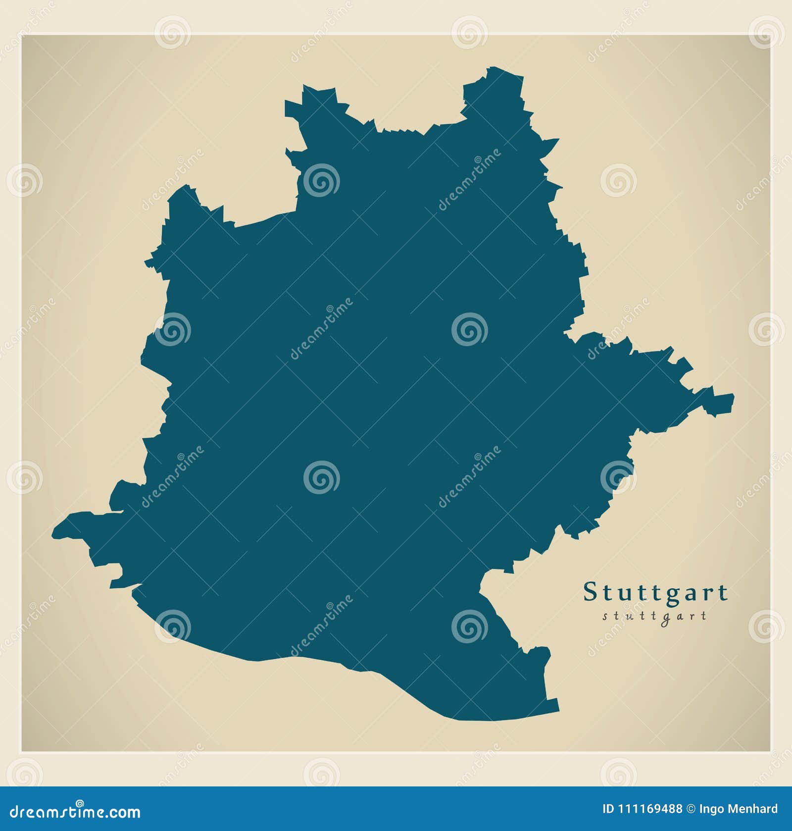 Stuttgart Map. Stuttgart City Map Poster. Map Of Stuttgart Street ...