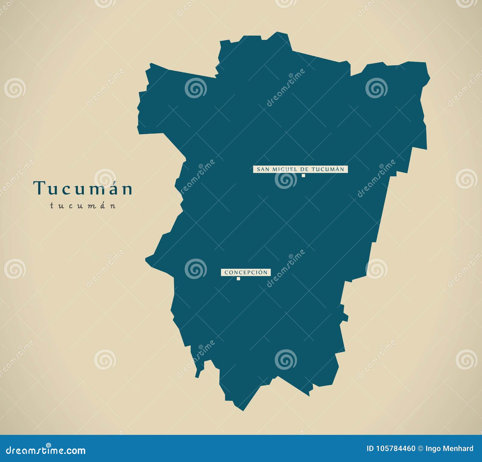 Modern Map - Tucuman AR stock illustration. Illustration of border ...