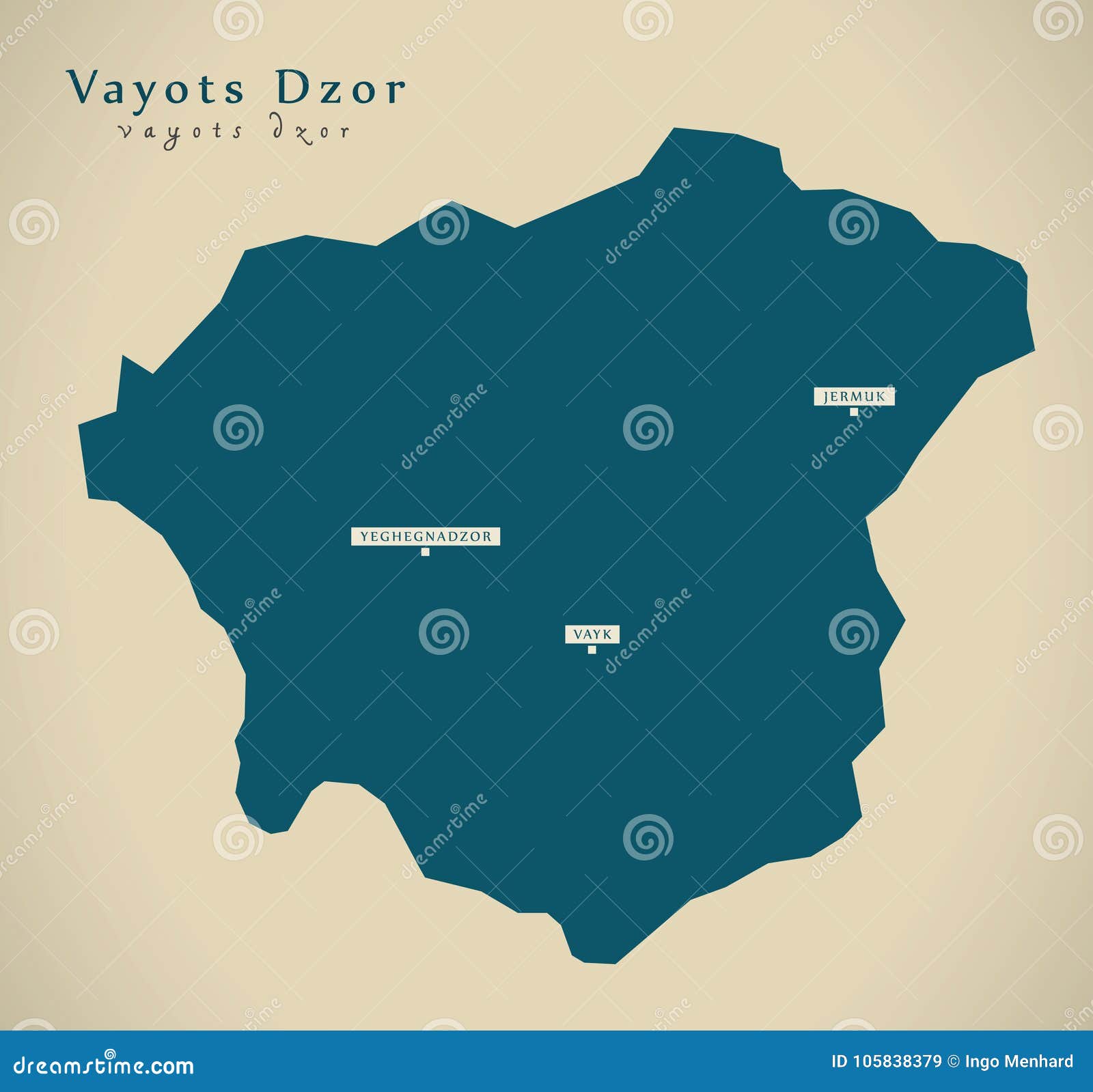 Modern Map - Vayots Dzor am Stock Illustration - Illustration of design ...