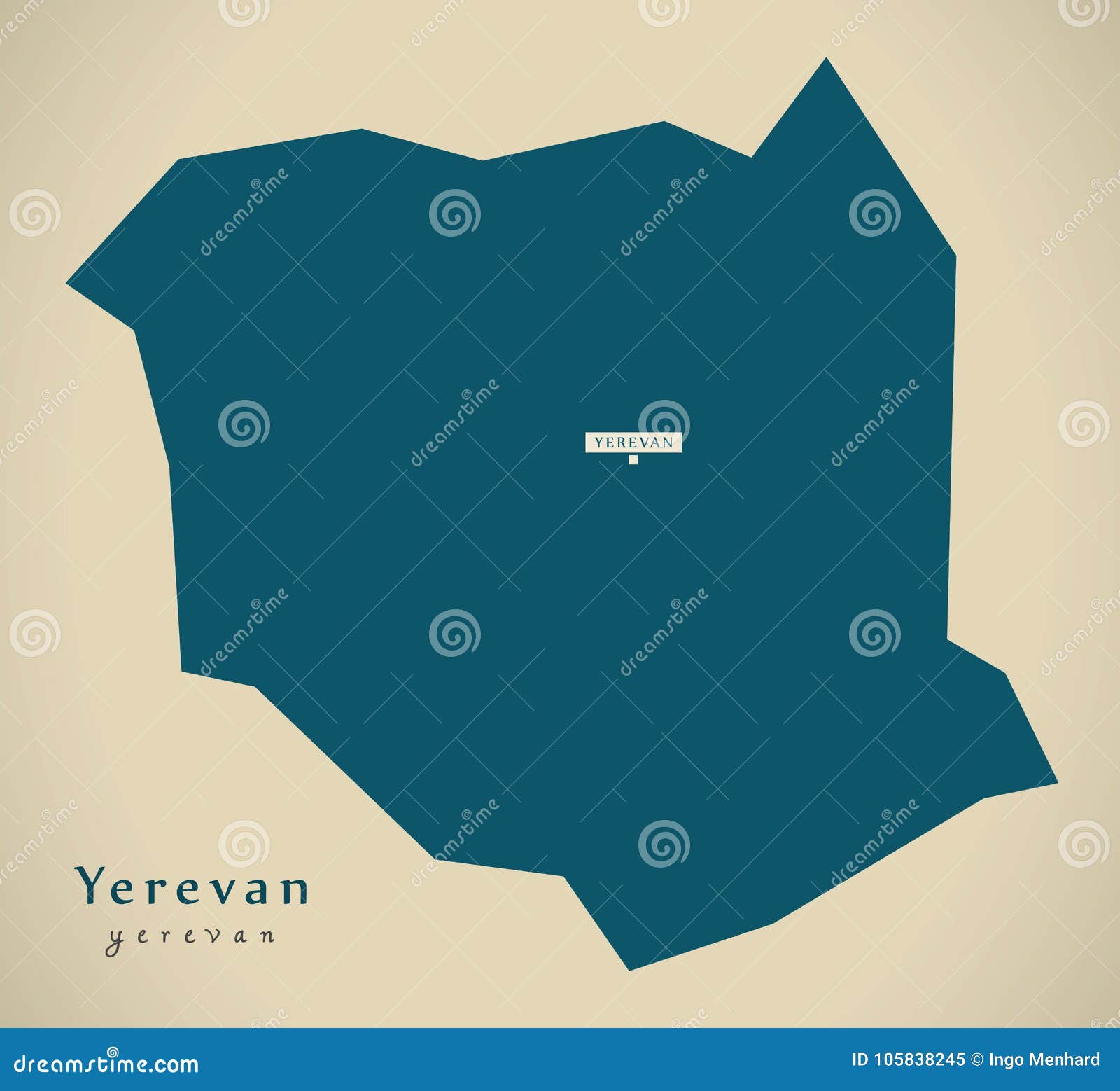 Modern Map - Yerevan am stock illustration. Illustration of divisions ...