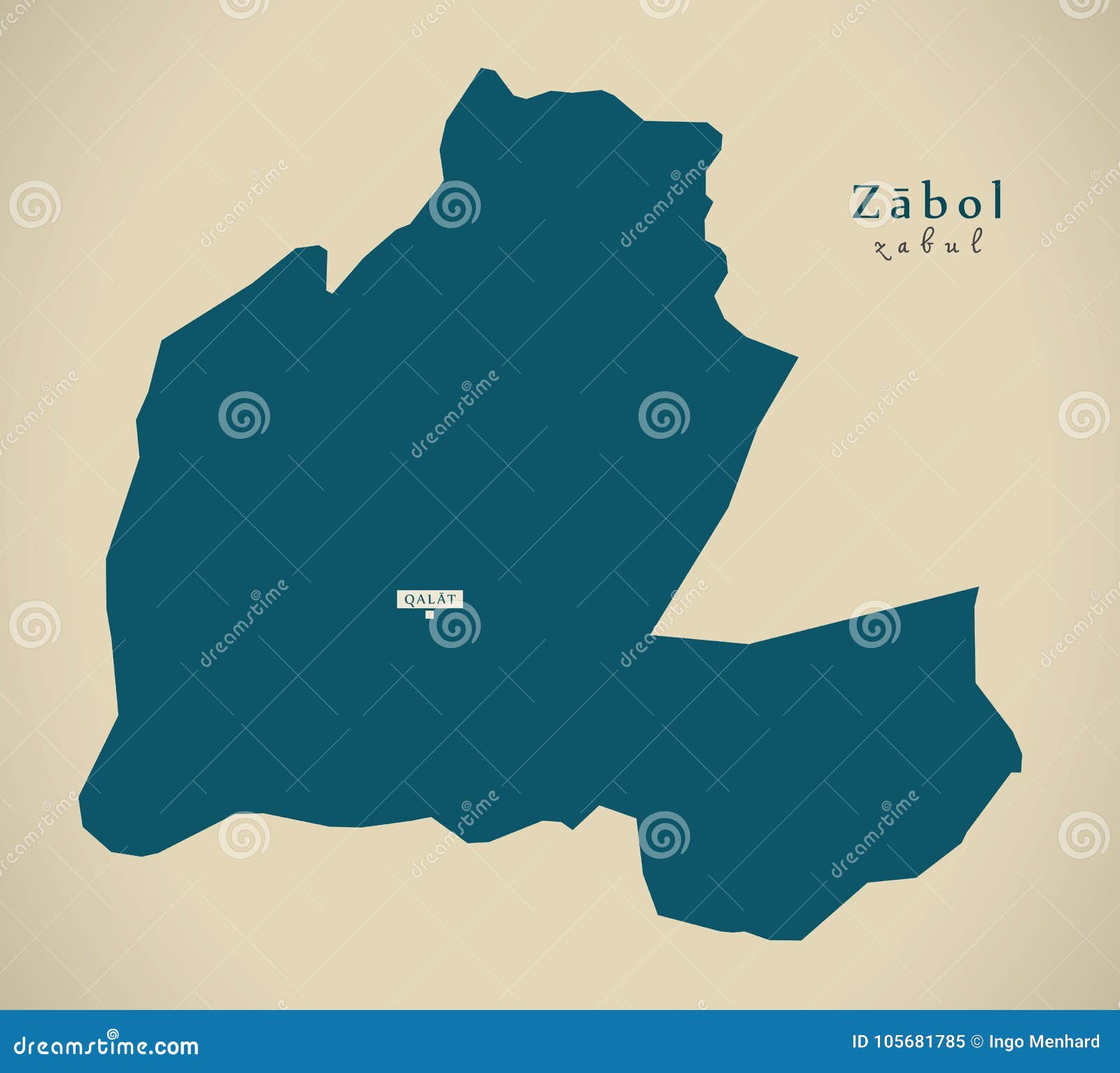 Modern Map - Zabol AF stock illustration. Illustration of illustrations ...