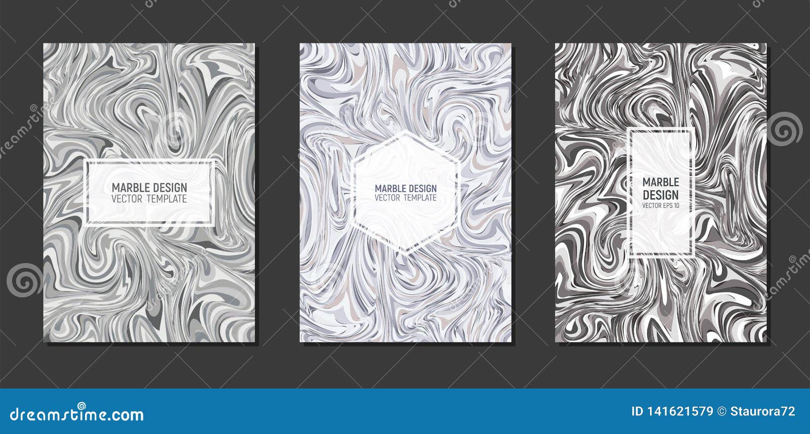Modern Marble Templates Cover Design in A4 Size. Liquid Marble Texture ...
