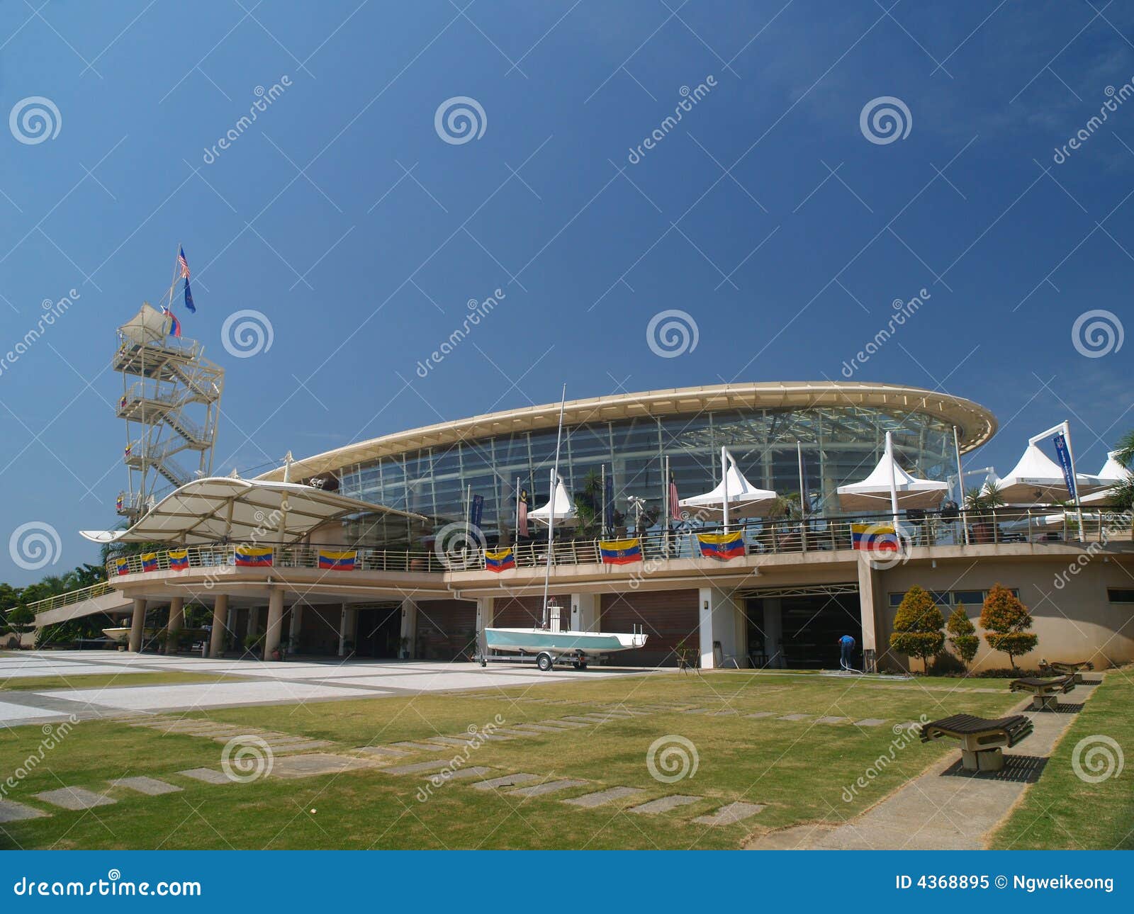 Modern Marina Yacht Club stock image. Image of adventure - 4368895