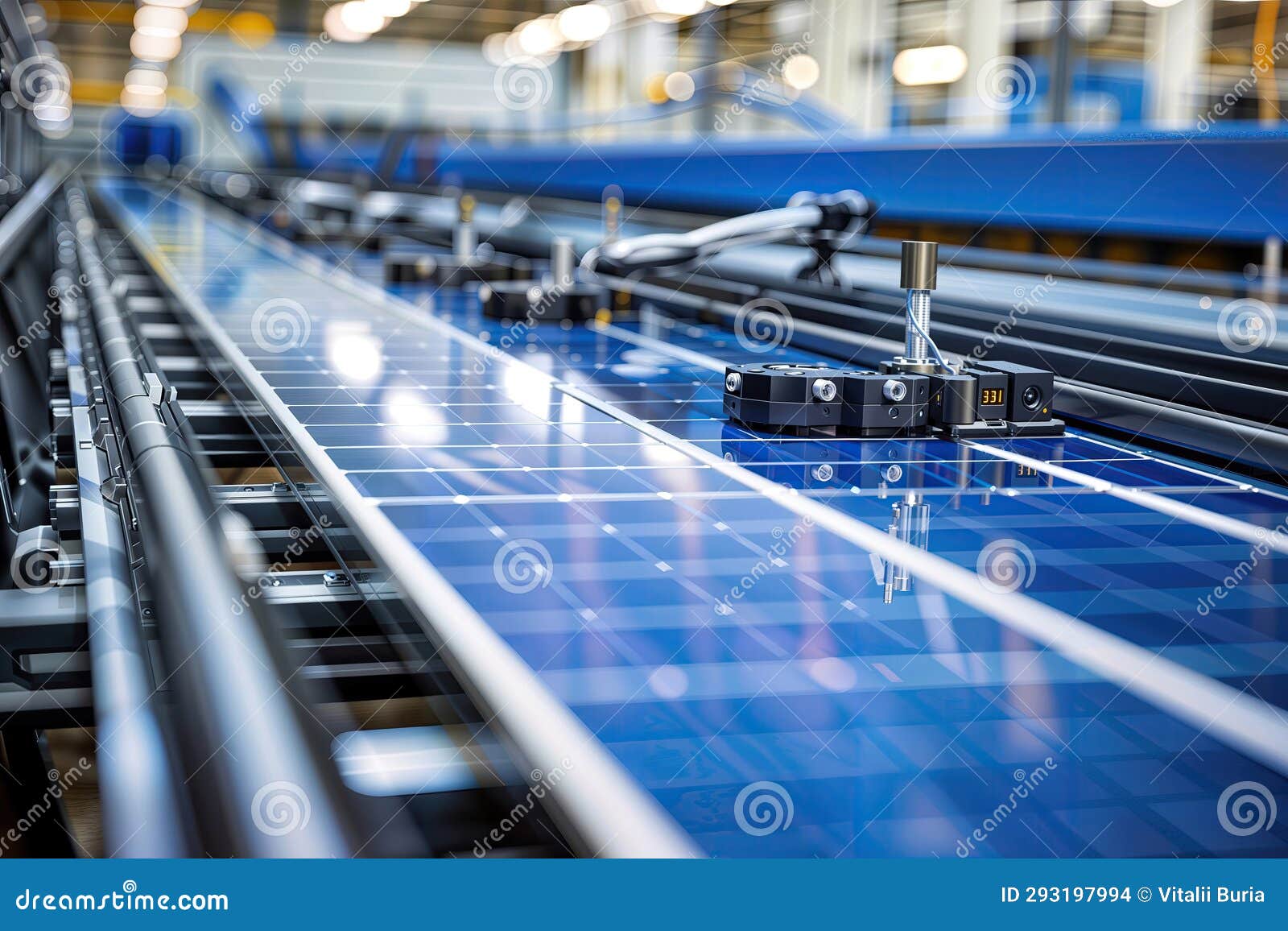 Solar Panel Automation: Modern Conveyor System, Generative Ai Stock ...