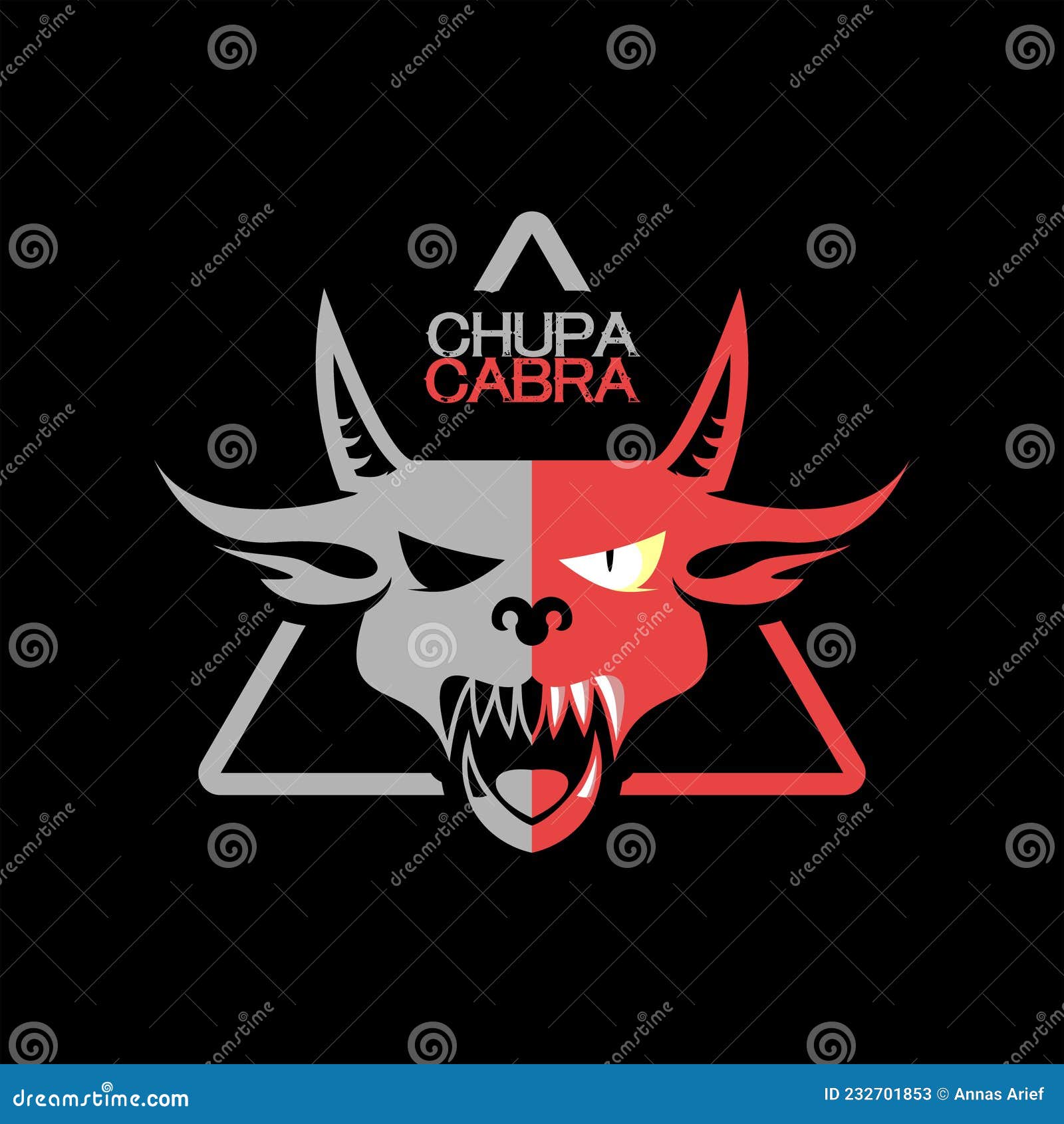 Modern Mascot Evil Chupacabra Monster Stock Vector - Illustration of ...
