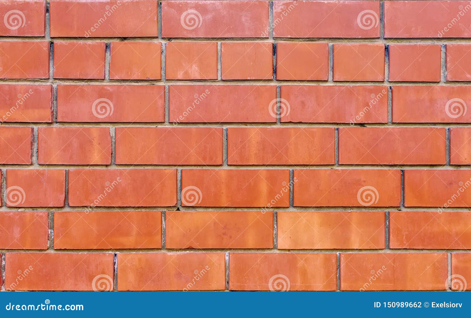 Modern Masonry Wall of Red Ceramic Bricks Bonded Stock Photo - Image of ...