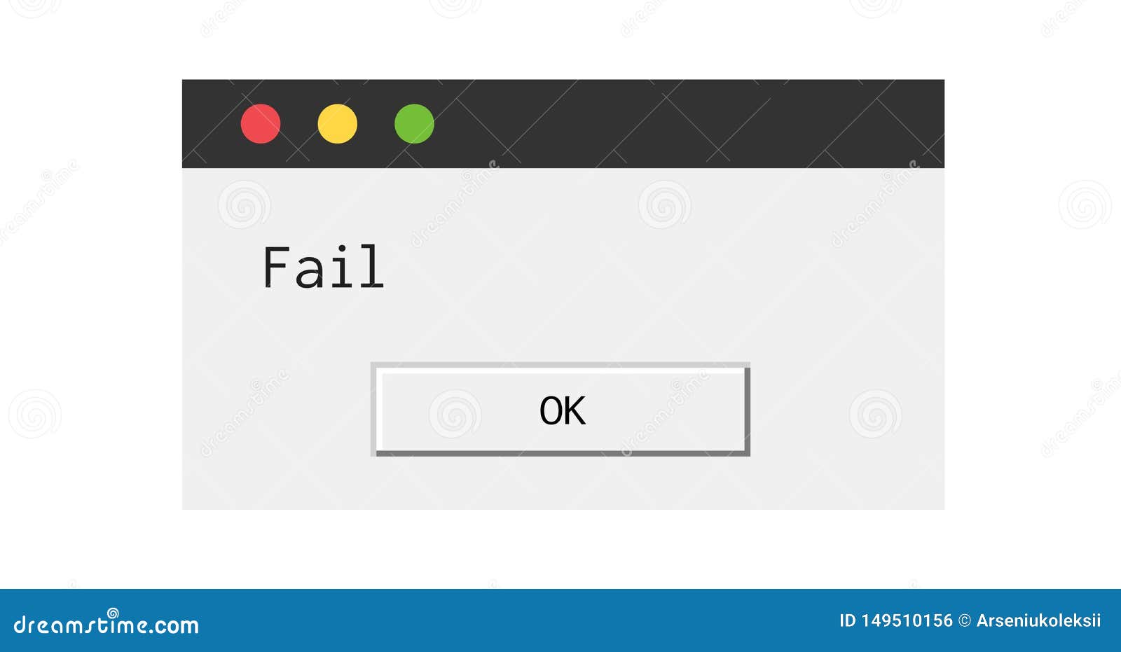 Modern Material Design Error Message Stock Vector - Illustration of ...
