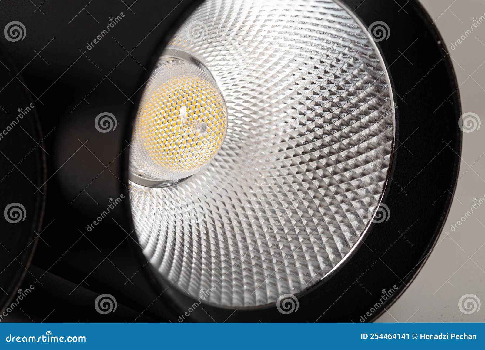 Modern Matrix Lamp in a Luminaire, New Technology. Macro Stock Image ...