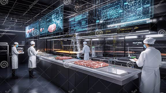 Modern Meat Processing Facility with Advanced Technology and Staff ...