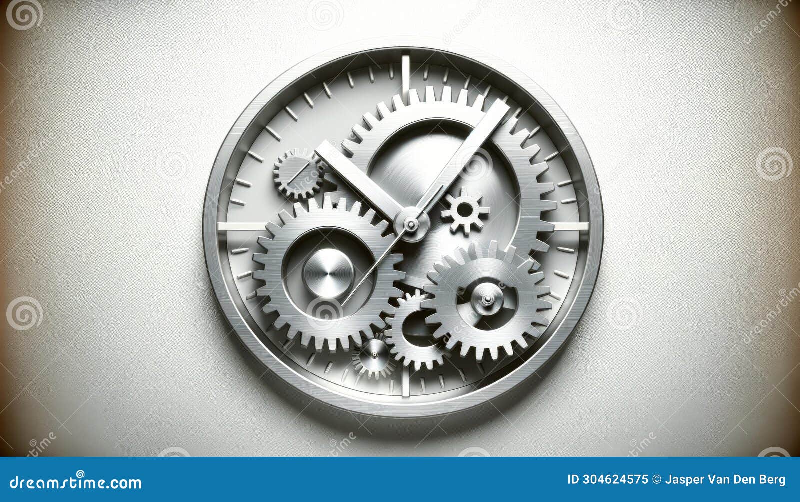 Modern Mechanical Clock Design, Time Management Concept Stock ...