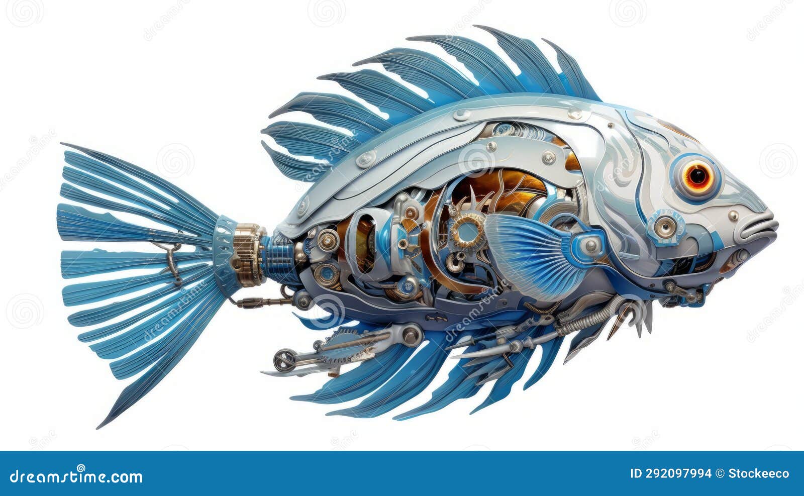 Modern Mechanical Fish: a Hyper-detailed Rendering of Baroque Animals ...