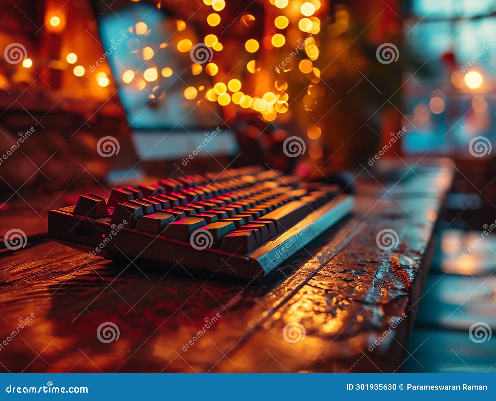 A Modern Mechanical Keyboard Stock Illustration - Illustration of ...