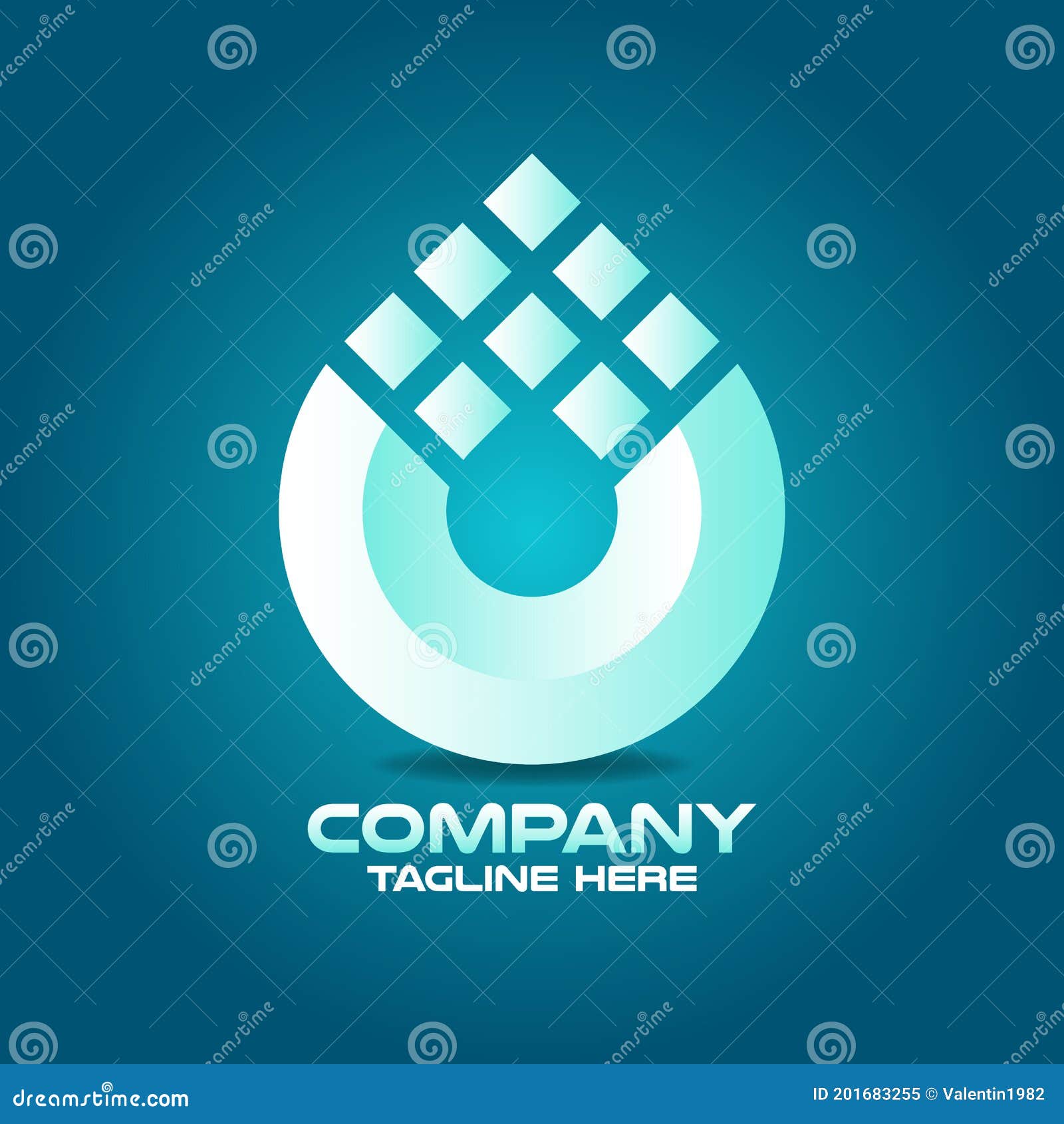 Modern media drop logo. stock vector. Illustration of element - 201683255