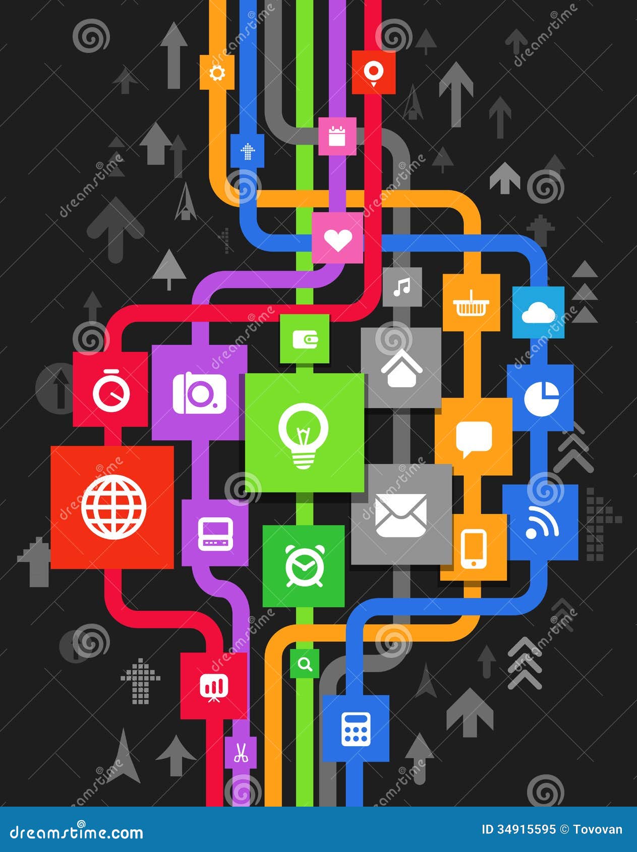 Modern media information stock vector. Illustration of frame - 34915595