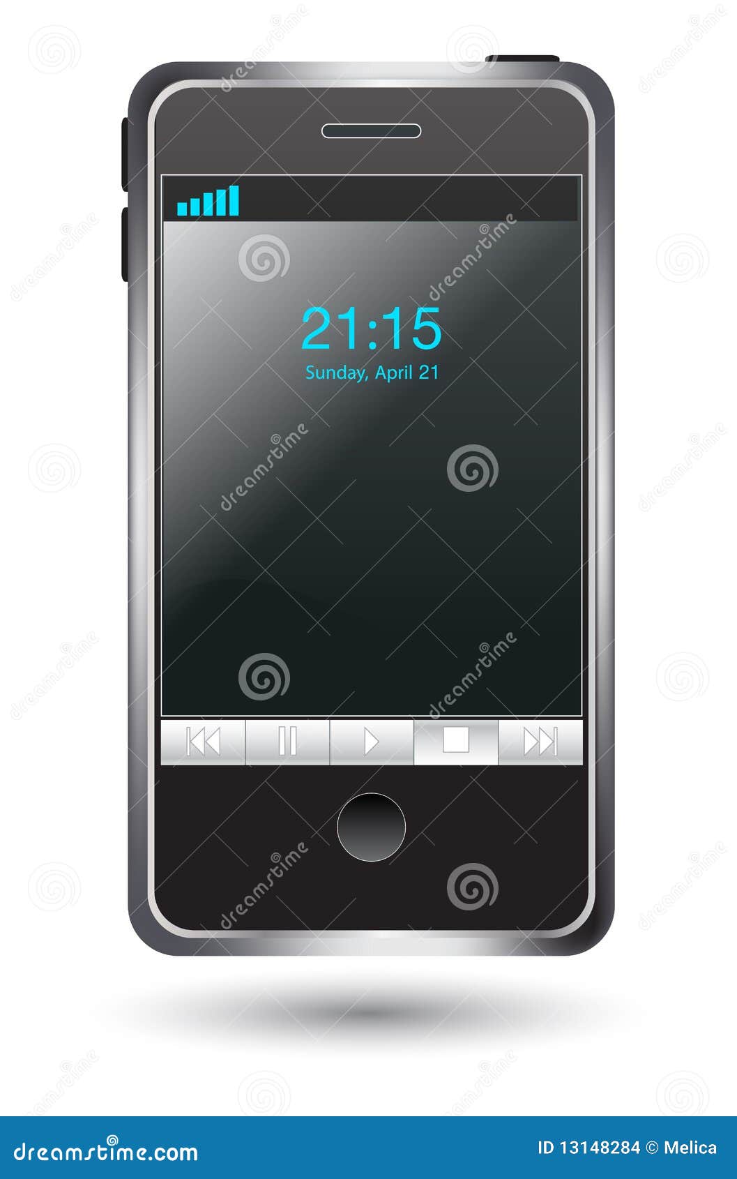 Modern media player stock vector. Illustration of mobile - 13148284