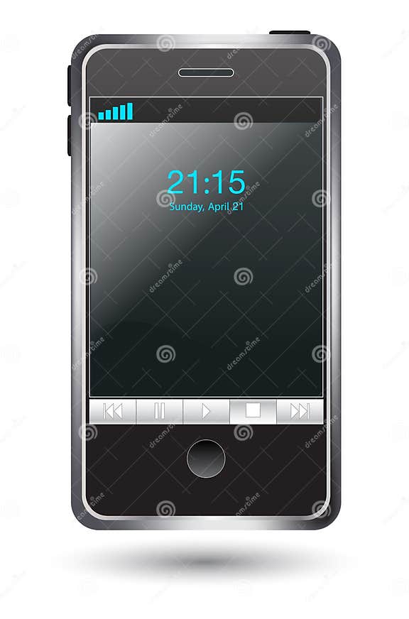 Modern media player stock vector. Illustration of mobile - 13148284