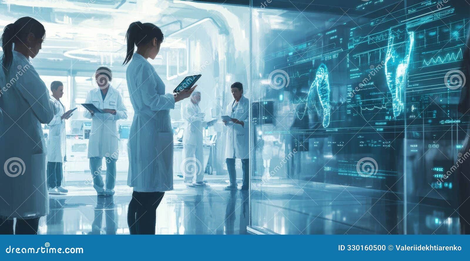 Modern Medical Facility with Advanced Technology and Digital Interfaces ...