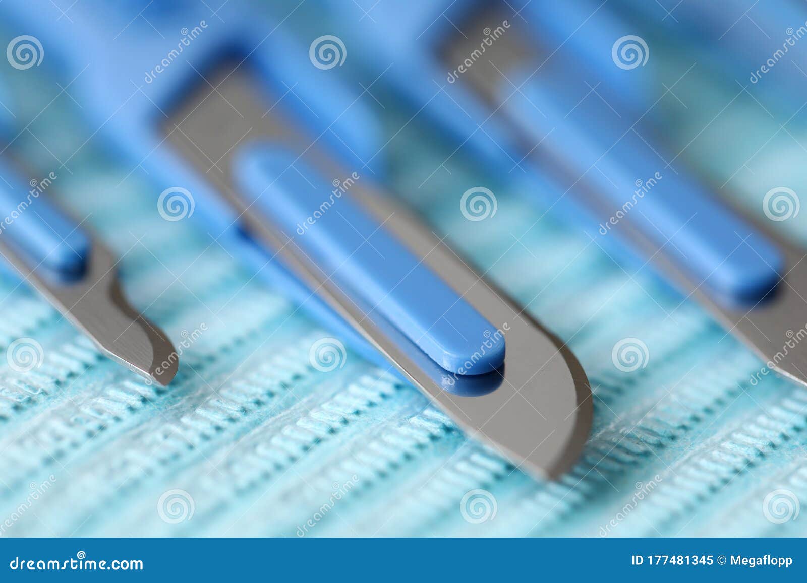Modern Medical Instruments Surgeon, Scalpel Set Stock Image - Image of ...